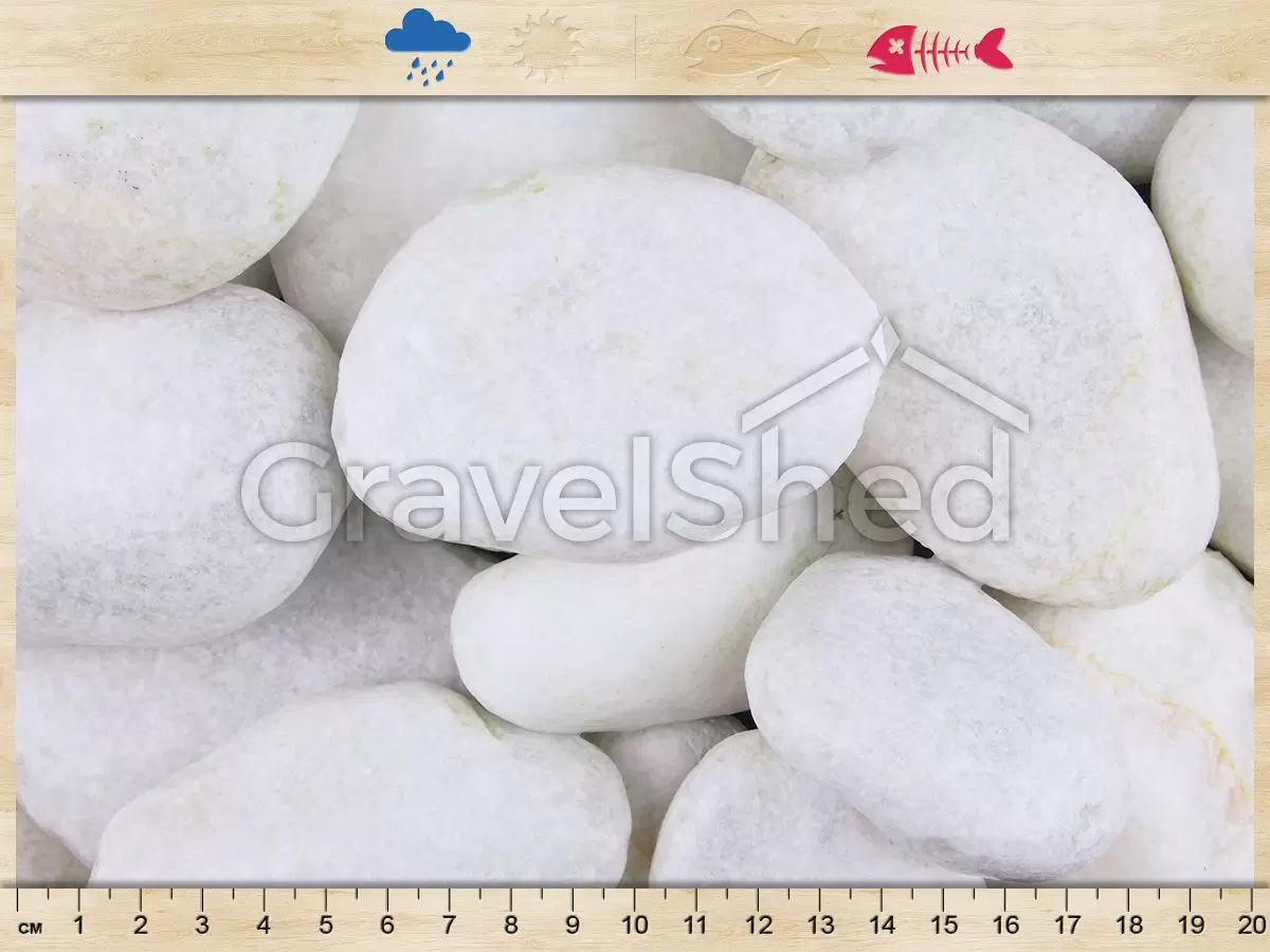 white marble cobbles